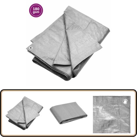Bâche 180 g/m² 3x4 m Gris PEHD - Bâche - Bâche De Protection - Bâche ...