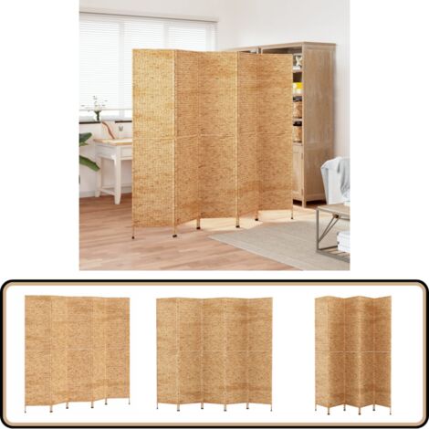 Cloison de séparation 5 panneaux 205x180 cm hyacinthe d'eau - Paravent ...