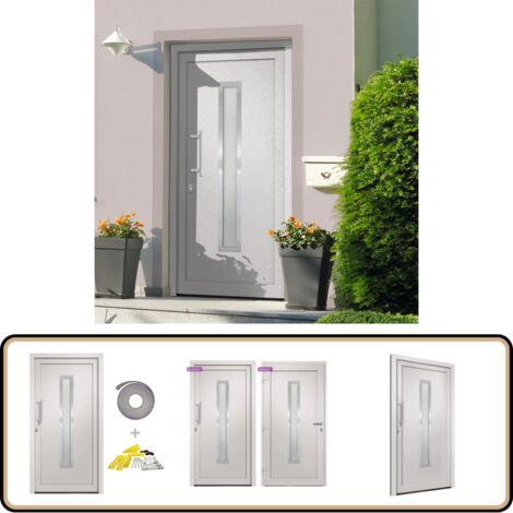 Porte d'entrée Blanc 98x200 cm - Portes D'entrée - Porte Blanche ...