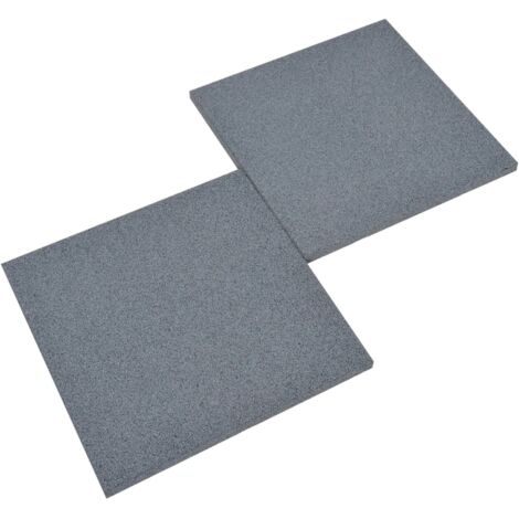 Carreaux de protection antichoc 6pcs Caoutchouc 50x50x3 cm Gris ...