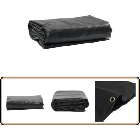 Bâche noir 5x7 m 600 g/m² - Bâche Imperméable - Bâche De Protection ...