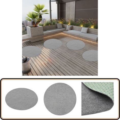 Gazon artificiel avec picots Dia.95 cm Gris Rond - Gazon Artificiel - Gazon Synthétique - Tapis ...