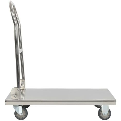 Chariot à plateforme Argenté 82x53x86 cm Acier inoxydable - Chariots De ...