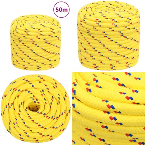 Corde de bateau Jaune 16 mm 50 m Polypropylène - Corde De Bateau ...