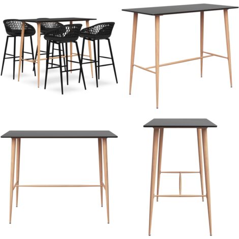 Ensemble de bar 5 pcs Noir - Ensemble De Bar - Mobilier De Salle À ...