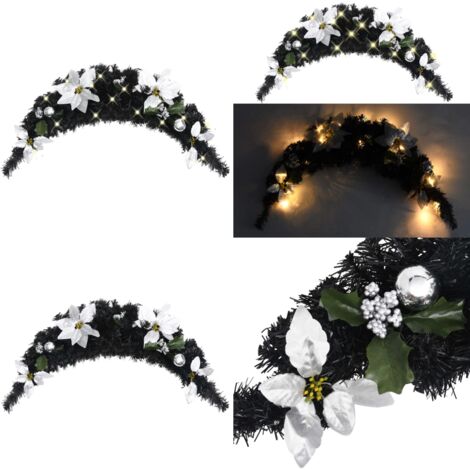 Arche de Noël avec lumières LED Noir 90 cm PVC - Arche De Noel ...