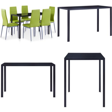 Ensemble à dîner 7 pcs Vert - Table À Manger - Ensemble Repas - Chaise ...