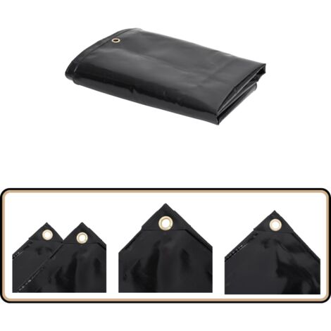 Bâche de protection 650 g/m² 3x3 m Noir - Bâche Imperméable - Bâche De ...