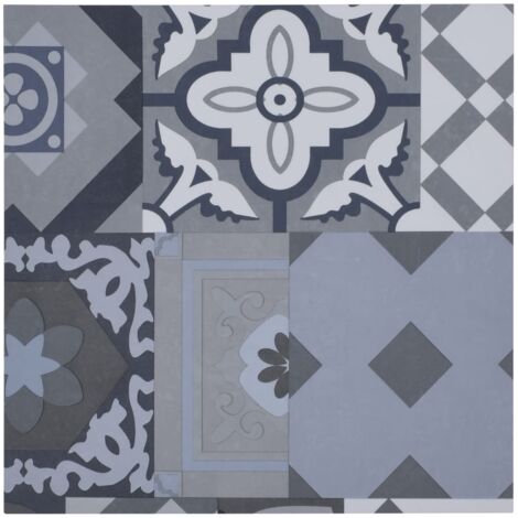 Dalle de plancher autoadhésif PVC 5,11 m² motif coloré - Carrelage Pvc ...