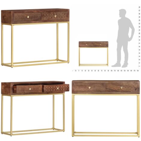 Table console 90 x 30 x 75 cm Bois de manguier massif - Table Basse ...
