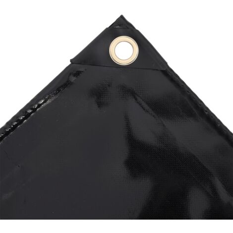 Bâche de protection 650 g/m² 1,5x6 m Noir - Bâche Imperméable - Bâche ...
