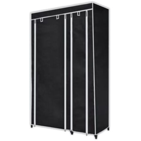 Garde-robe en tissu 2 pcs Noir - Armoire Pliant - Garde Robe Textile ...