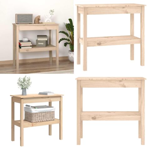 Table console 80x40x75 cm Bois massif de pin - Table Basse - Meuble ...