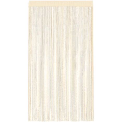 Rideau en fils 2 pcs 140 x 250 cm Crème - Rideaux - Rideaux En Fils ...