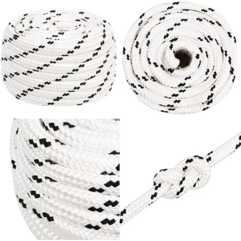 Corde de bateau tressé Blanc 20 mmx100 m Polyester - Corde Marine ...