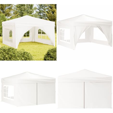 Tente de réception pliable avec parois Blanc 3x3 m - Tents De Réception ...