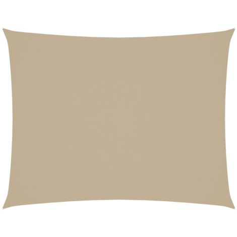 Voile de parasol tissu oxford rectangulaire 3x6 m beige - Parapluie ...