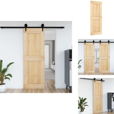 Porte NARVIK 80x210 cm bois massif de pin - Porte Intérieur - Porte ...