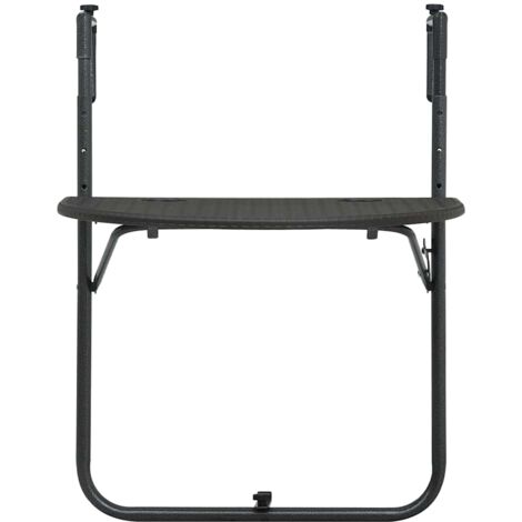 Table de balcon Marron 60x64x83,5 cm Plastique Aspect de rotin - Table ...