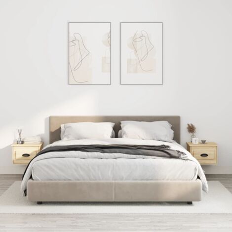 Tables de chevet murales 2 pcs chêne sonoma 41,5x36x28 cm - Table De ...