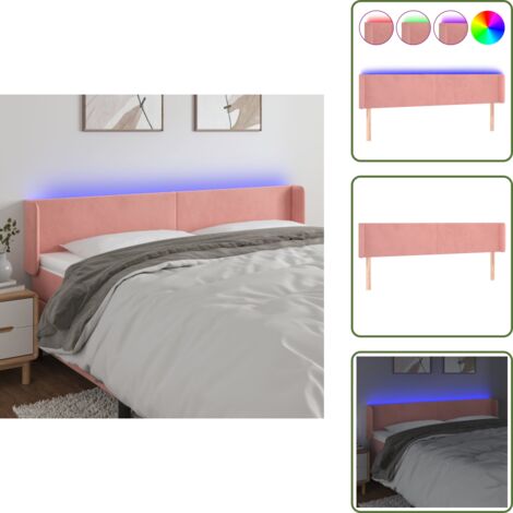 Tête de lit lumineuse rose en velours pour embellir un mur vide ...