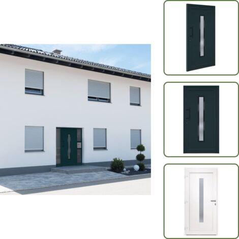 Porte d'entrée anthracite 108x200 cm PVC - Portes D'entrée - Porte Pvc ...