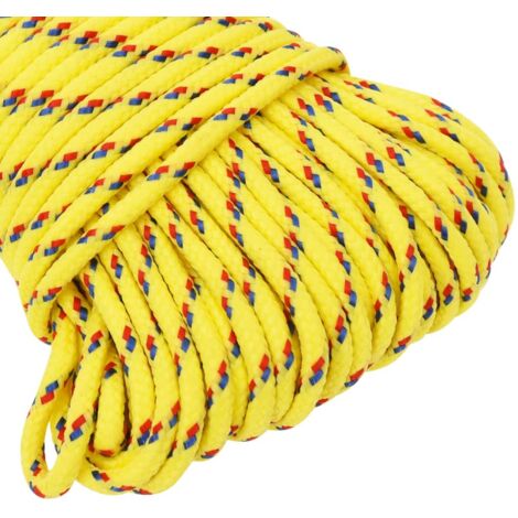 Corde de bateau Jaune 3 mm 100 m Polypropylène - Corde De Bateau ...