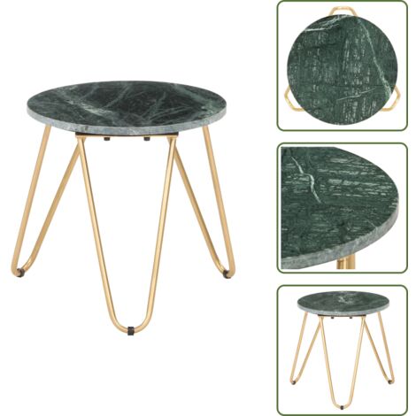 Table basse Vert 40x40x40 cm Pierre véritable et texture marbre - Table ...