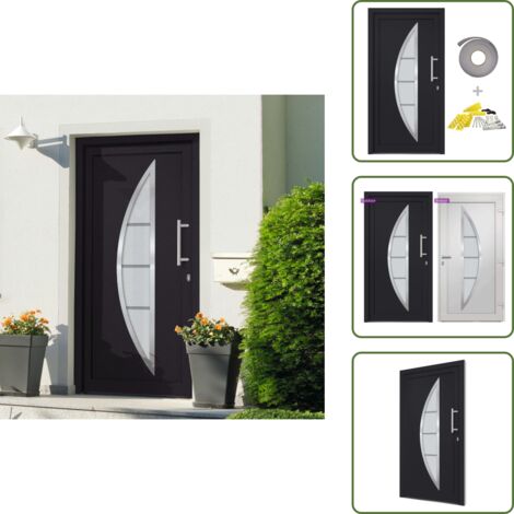 Porte d'entrée Anthracite 98x200 cm - Portes D'entrée - Porte ...
