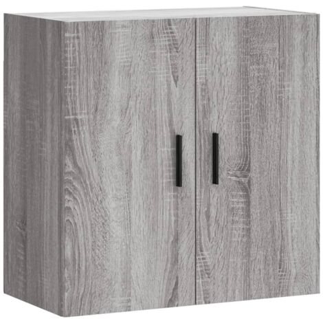 Armoire murale sonoma gris 60x31x60 cm bois d'ingénierie - Armoire ...