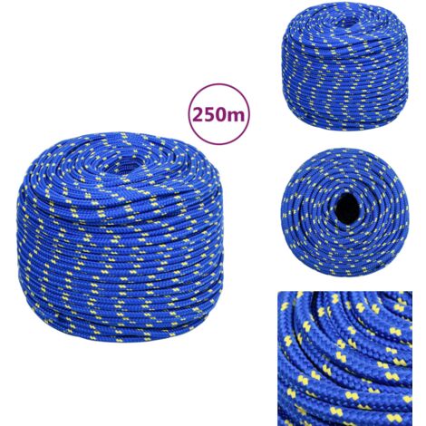 Corde de bateau Bleu 6 mm 250 m Polypropylène - Corde De Bateau - Corde ...