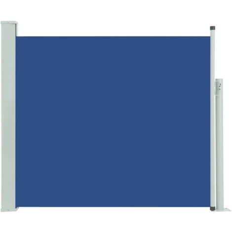 Auvent latéral rétractable de patio 100x300 cm Bleu - Parasol - Auvent ...