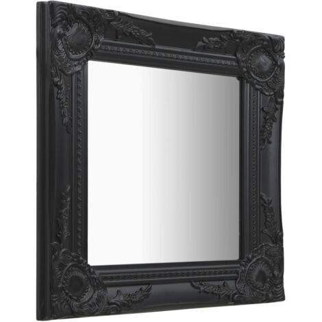 Miroir mural style baroque 40x40 cm noir - Miroir Mural - Miroir ...
