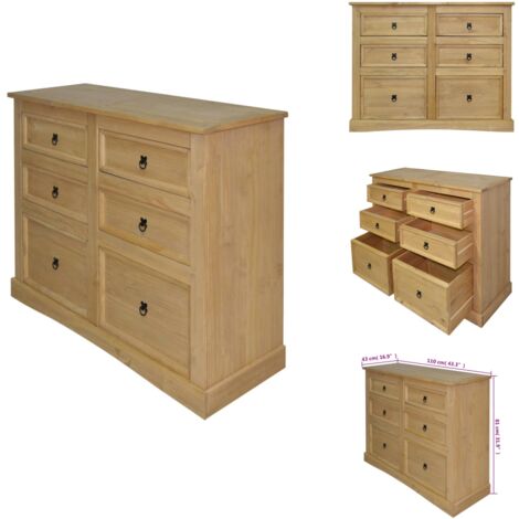 Buffet Gamme Corona Pin mexicain 110x43x81 cm - Buffet - Armoire ...