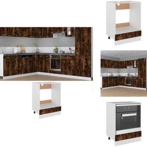 Armoire à four Chêne fumé 60x46x81,5 cm Bois d'ingénierie - Meuble De ...