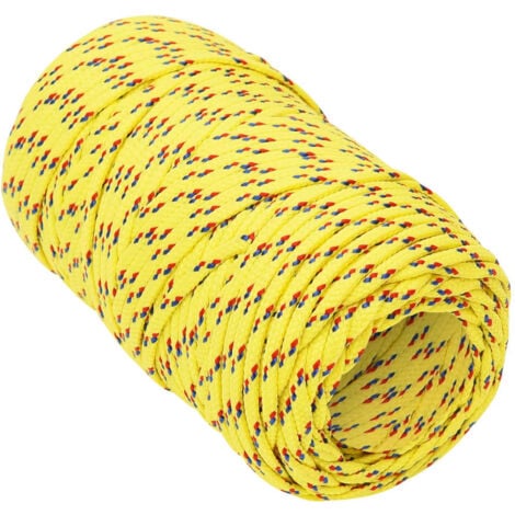 Corde de bateau Jaune 2 mm 25 m Polypropylène - Corde De Bateau - Corde ...