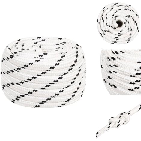 Corde de bateau tressé Blanc 16 mmx50 m Polyester - Corde Marine ...