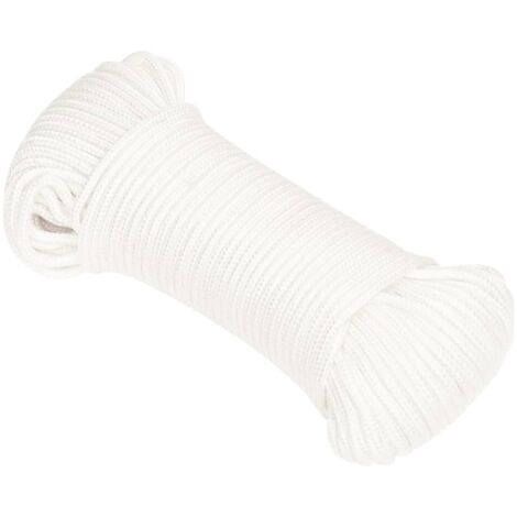 Corde de bateau Blanc complet 4 mm 50 m Polypropylène - Corde De Bateau ...