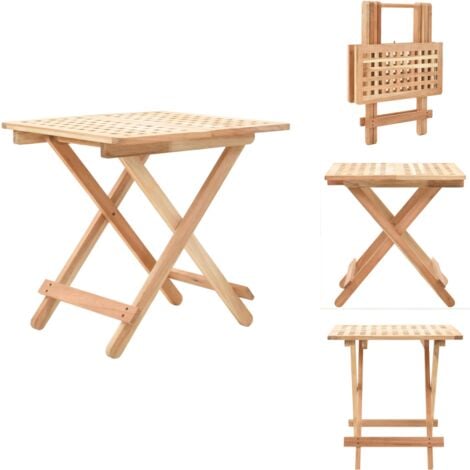 Table d'appoint pliante 50 x 50 x 49 cm Bois de noyer massif - Table ...