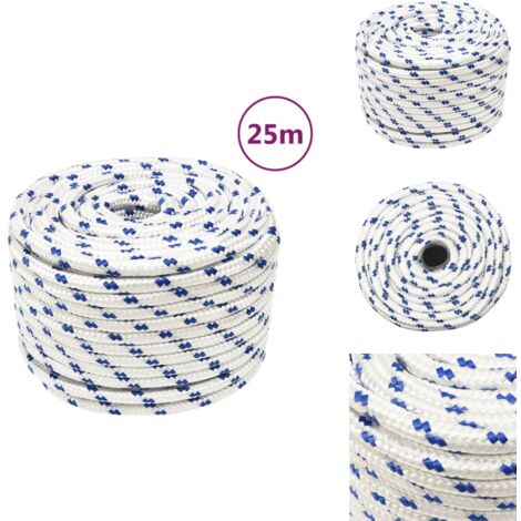 Corde de bateau Blanc 12 mm 25 m Polypropylène - Corde De Bateau ...