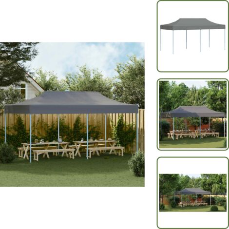 Tente de réception pliable 3 x 6 m Anthracite - Tents De Réception ...