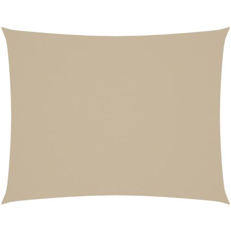 Voile de parasol tissu oxford rectangulaire 3x4,5 m beige - Parapluie ...