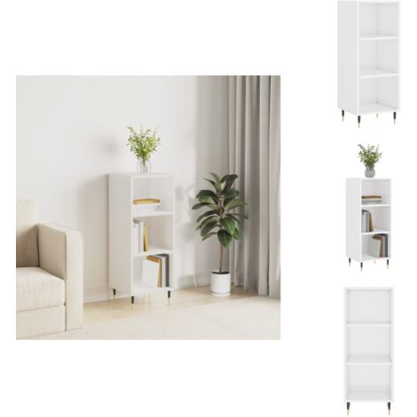 Gagner de la place avec ce buffet blanc brillant compact pour studio ...