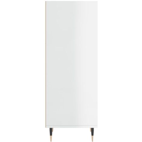 Gagner de la place avec ce buffet blanc brillant compact pour studio ...