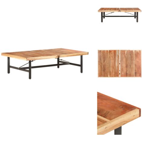 Table basse 142x90x42 cm Bois d'acacia massif - Table Basse Acacia ...