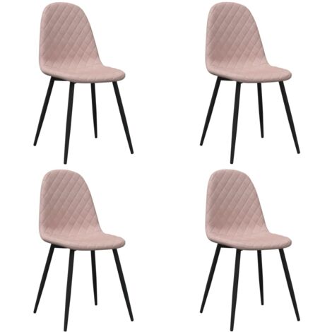 Chaises à manger lot de 4 Rose Velours - Chaise De Salle À Manger ...