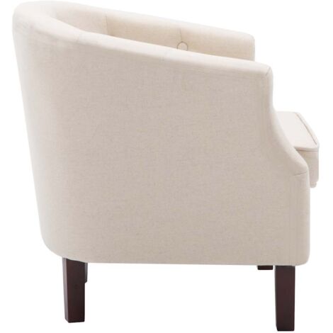Fauteuil beige en tissu design moderne de salon collection Helena ...