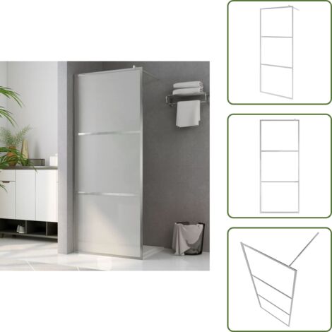 Pare-douche verre trempé ESG dépoli opaque style italien 100 cm ...