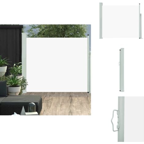 Auvent latéral rétractable de patio 100x300 cm Crème - Store Latéral ...