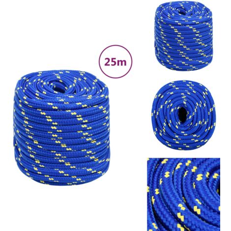 Corde de bateau Bleu 16 mm 25 m Polypropylène - Corde De Bateau - Corde ...